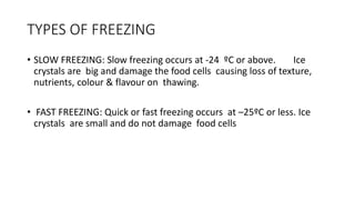 Food freezing & freezing systems | PPTX