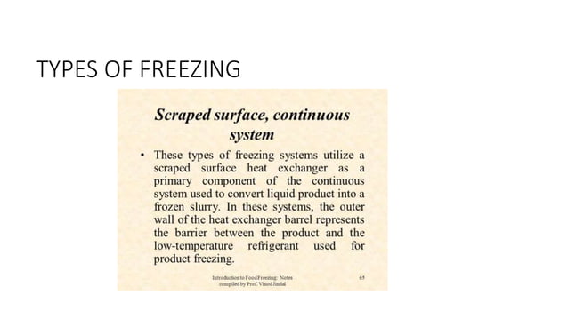 Food freezing & freezing systems | PPTX