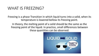 Food freezing & freezing systems | PPTX