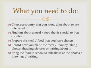 Food from a different culture | PPT