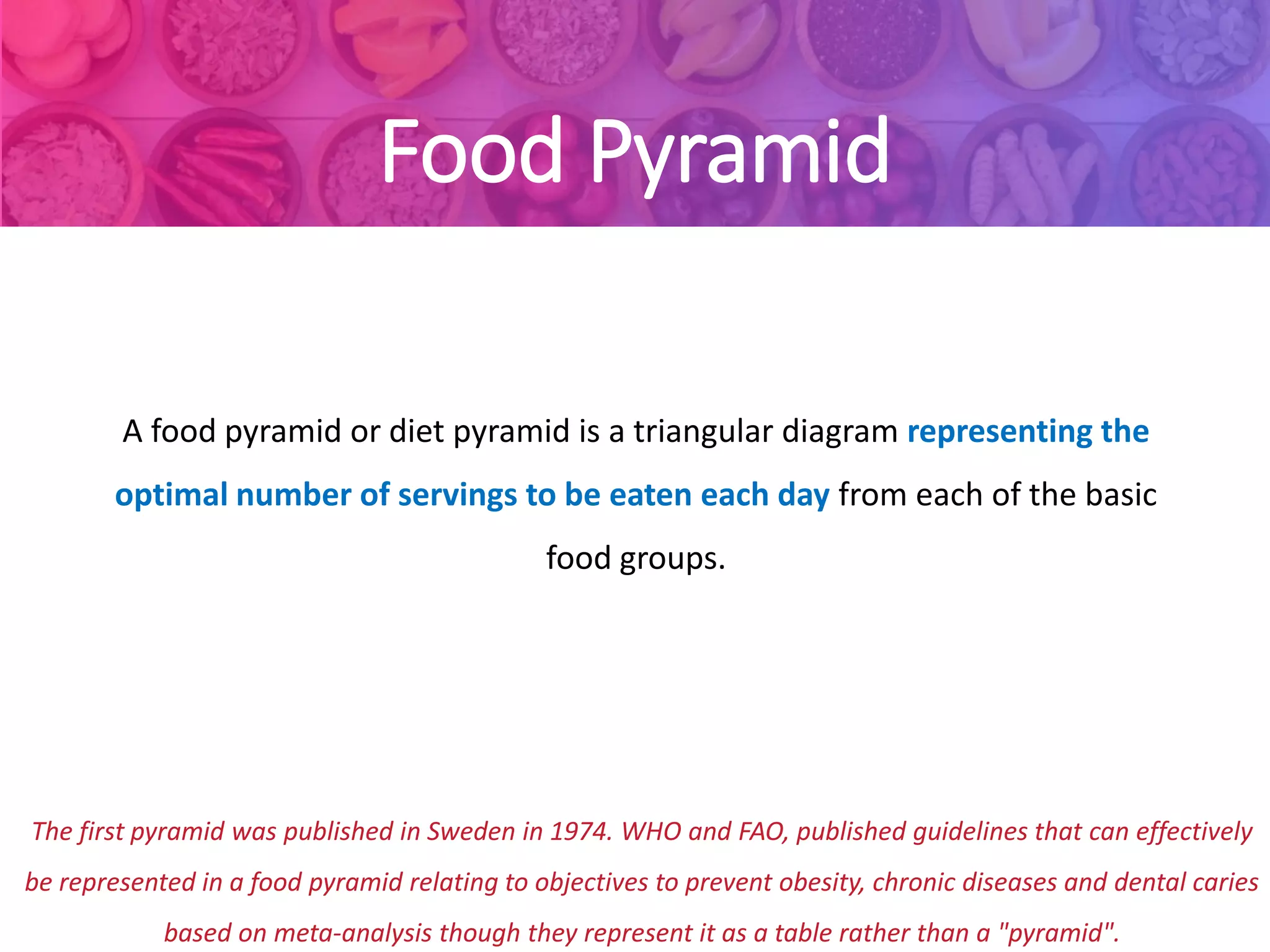 Food groups and food pyramid | PDF