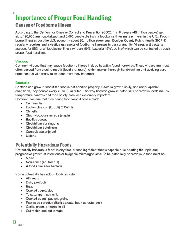 Food Handler Guide | PDF