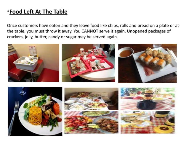 Food handling and safety manual ppt | PPTX