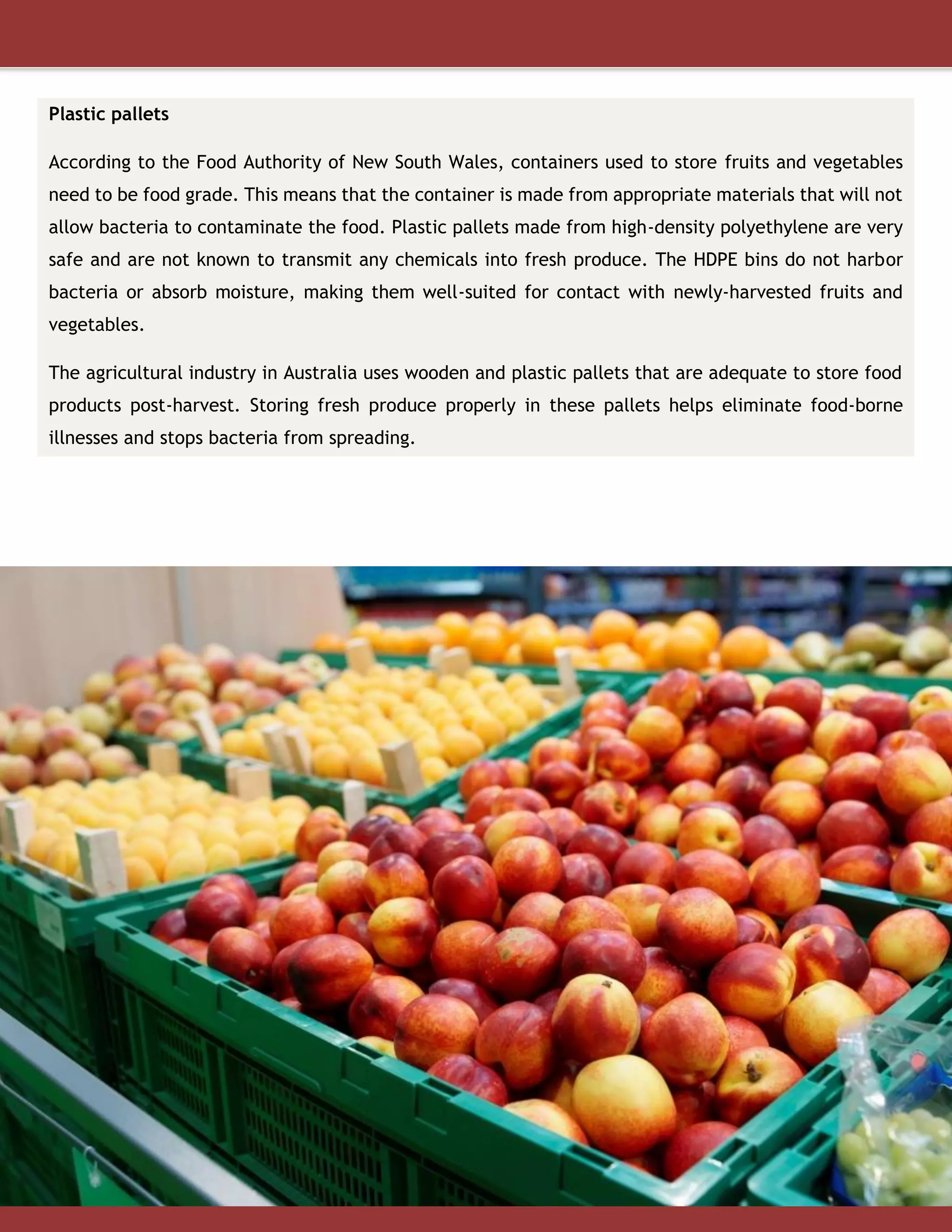 Food Handling and Storage: Differentiating Plastic from Wooden Pallets ...