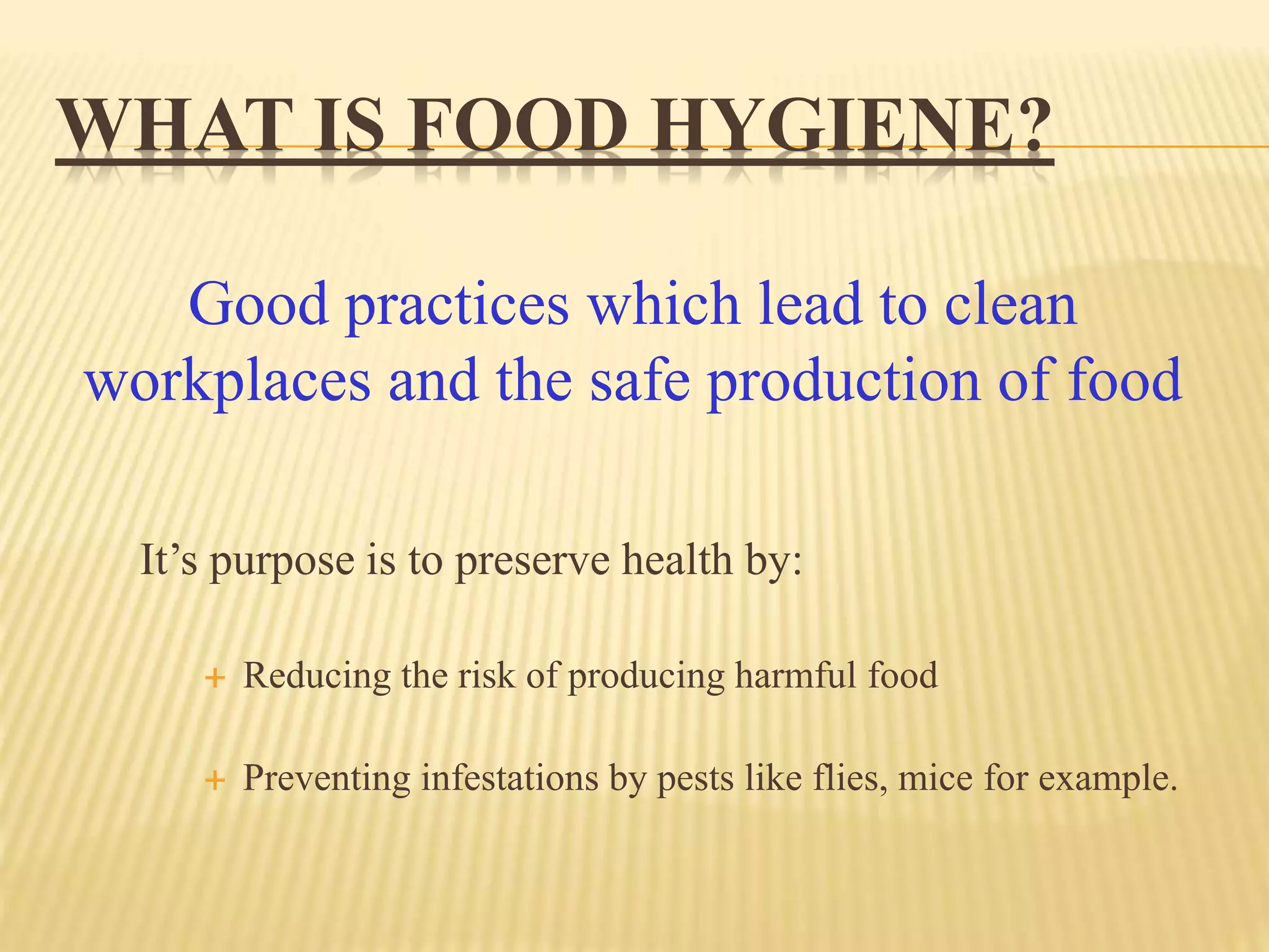 Food hygiene | PPTX