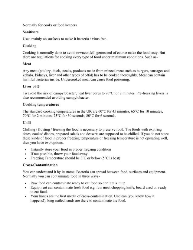 Food hygiene rules and guidance for retail | PDF