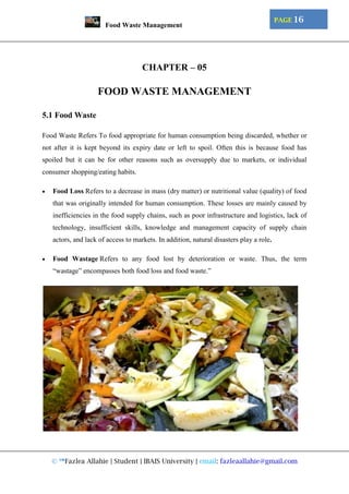Food Waste Management | PDF