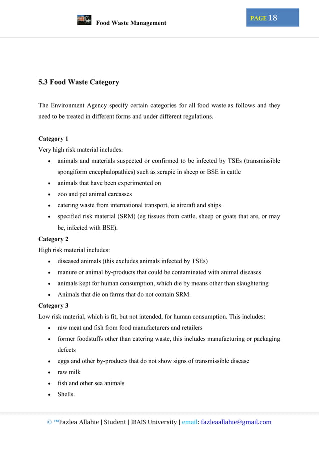 Food Waste Management | PDF