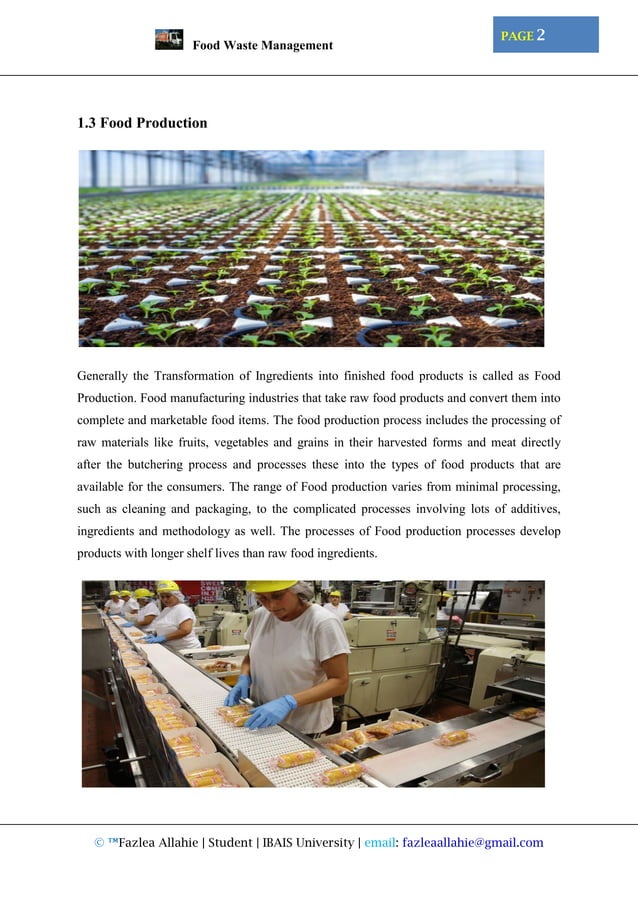 Food Waste Management | PDF