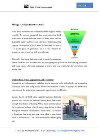 Food Waste Management | PDF