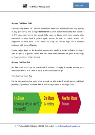 Food Waste Management - DOC 2017 | DOCX | Food Industry | Industries