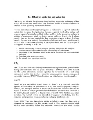 Food hygiene | PDF