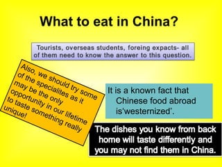 Food in China | PPT