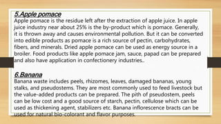 Food industrial waste from fruit and vegetable processing industry | PPTX