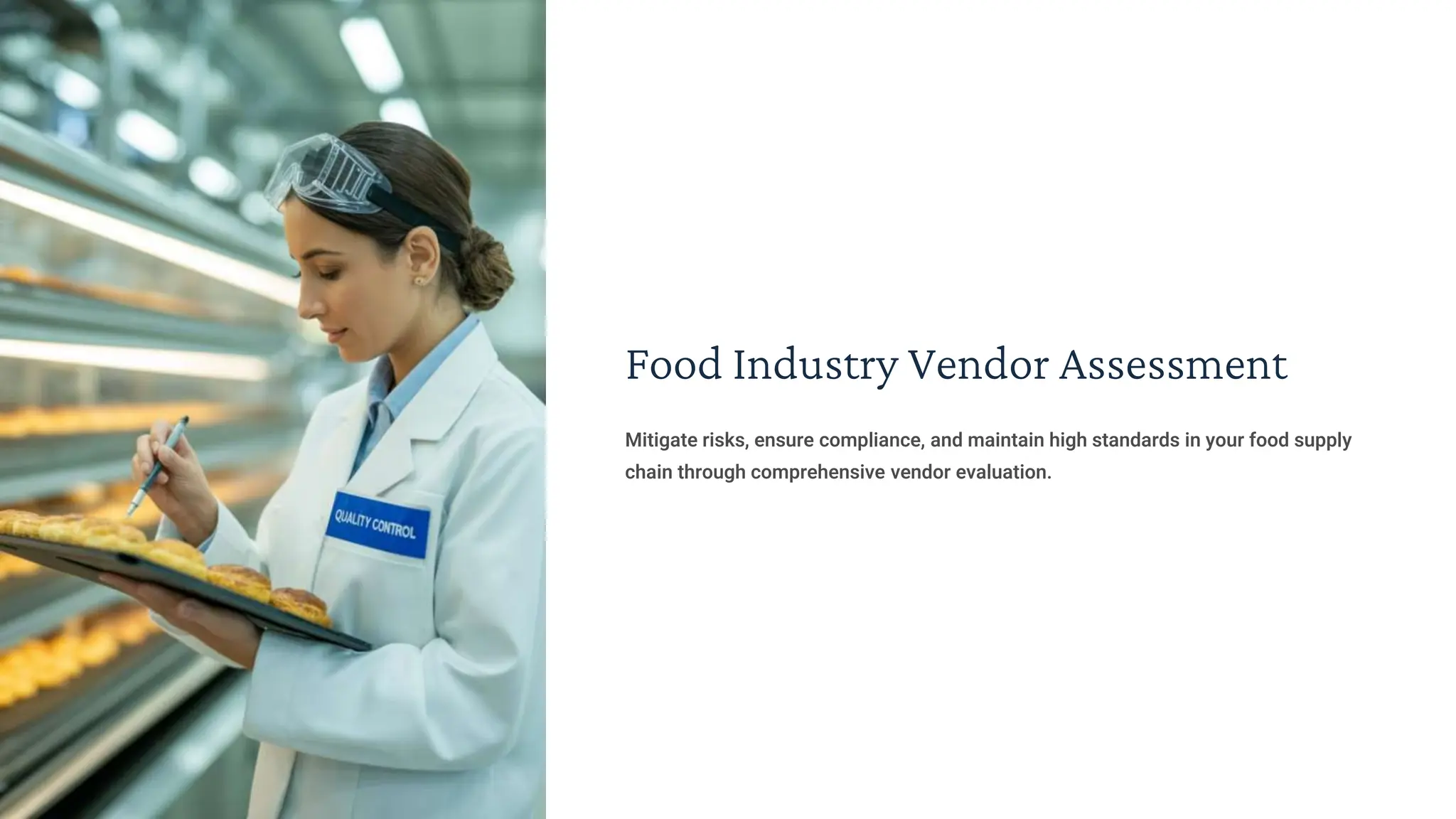 Food Industry Vendor Assessment checklist with eAuditor Audits ...
