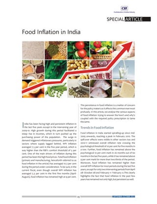 Food inflation in India | PDF