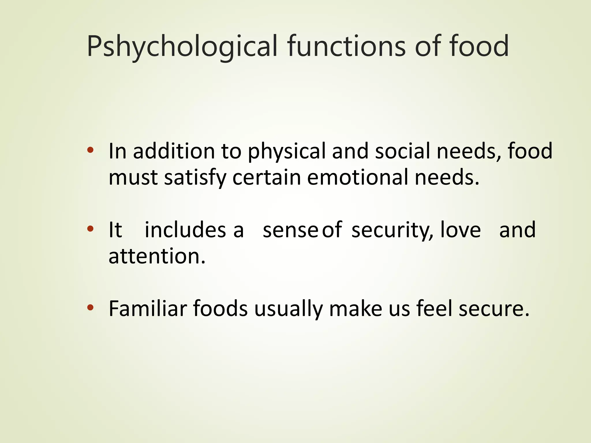 Food in relations to nutrition and health | PPTX