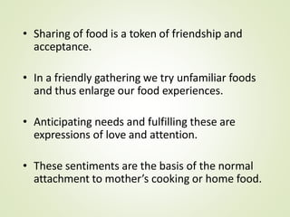 Food in relations to nutrition and health | PPTX