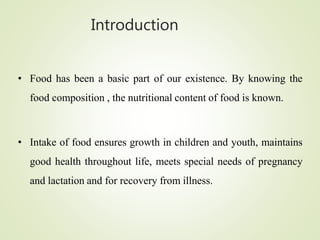 Food in relations to nutrition and health | PPTX