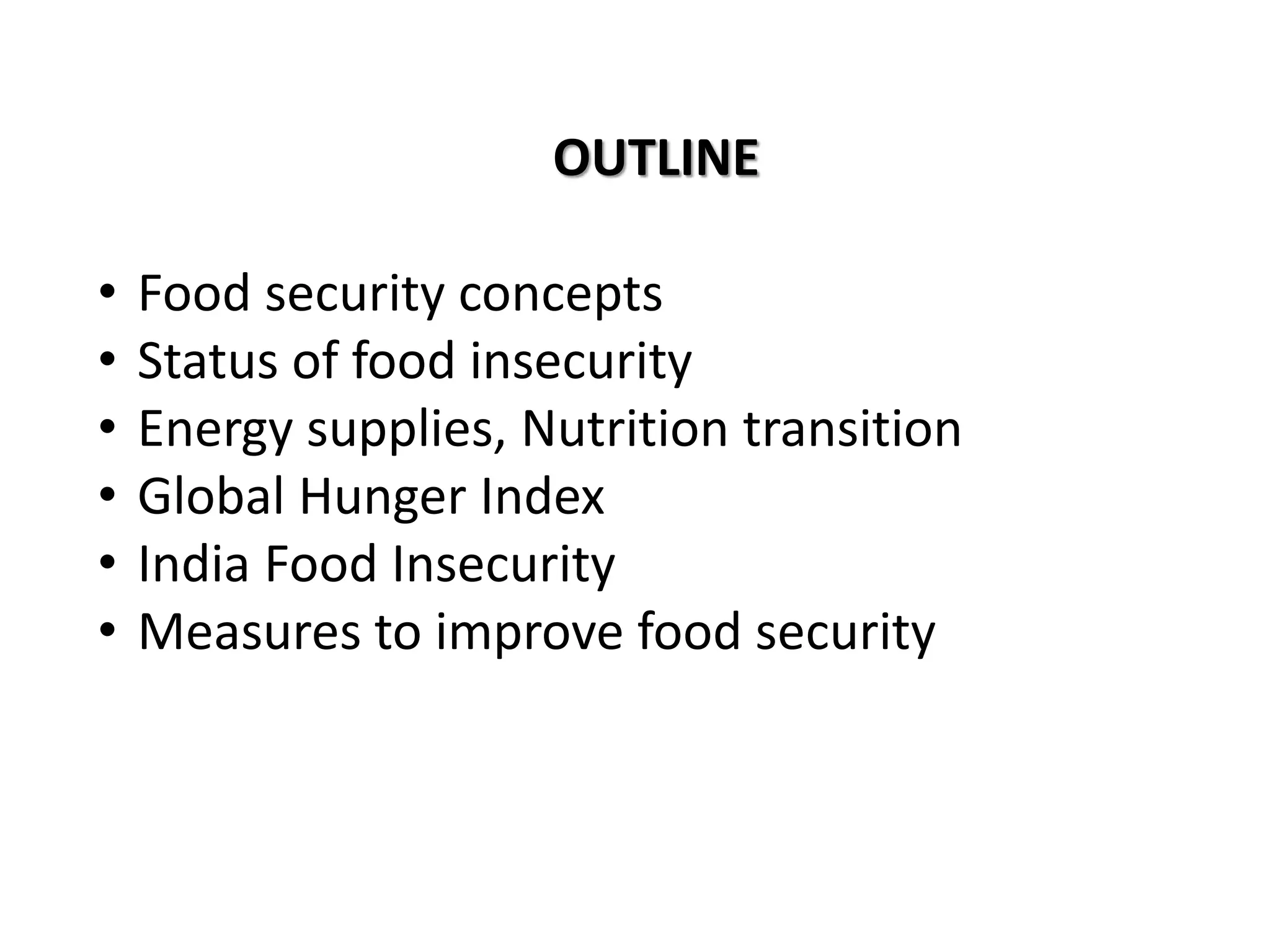 Food insecurity | PPTX