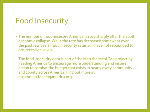 Food Insecurity Remains High in Middle Tennessee | PPTX