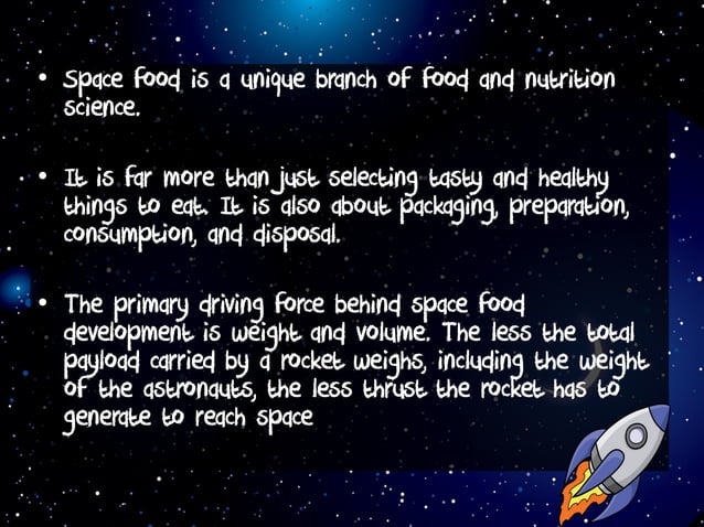 Food in space | PPT