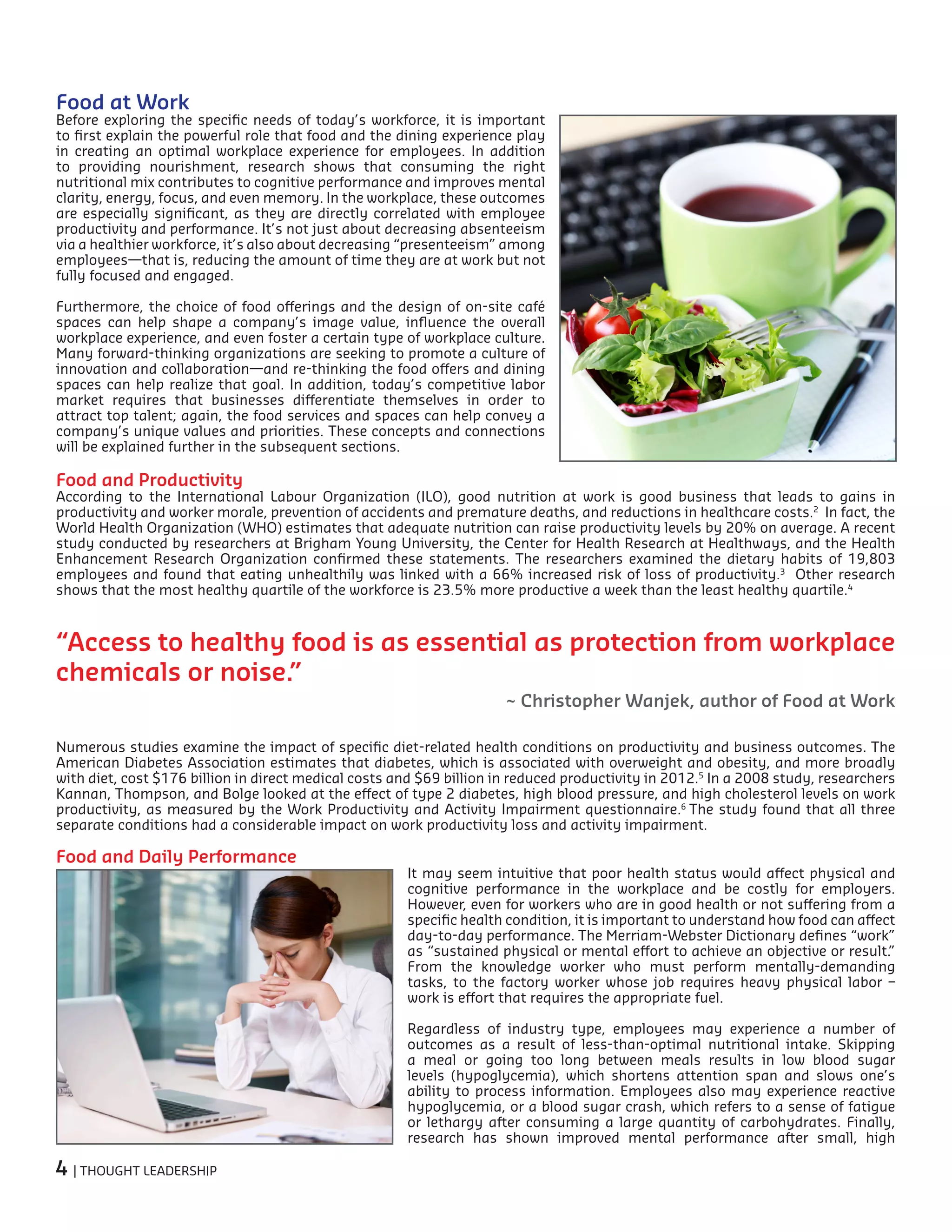 Food in the Workplace | PDF