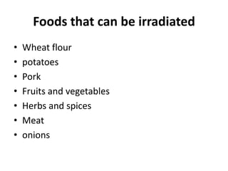 Food irradiation | PPTX