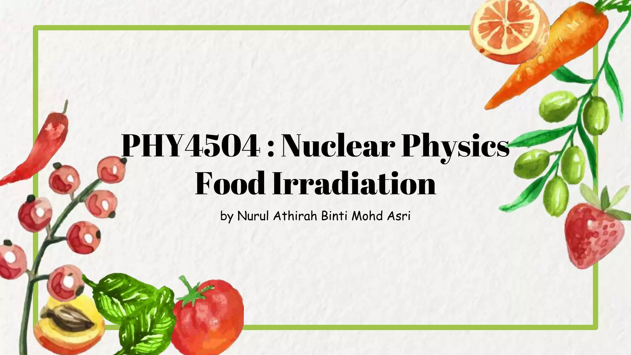 Food irradiation | PPT