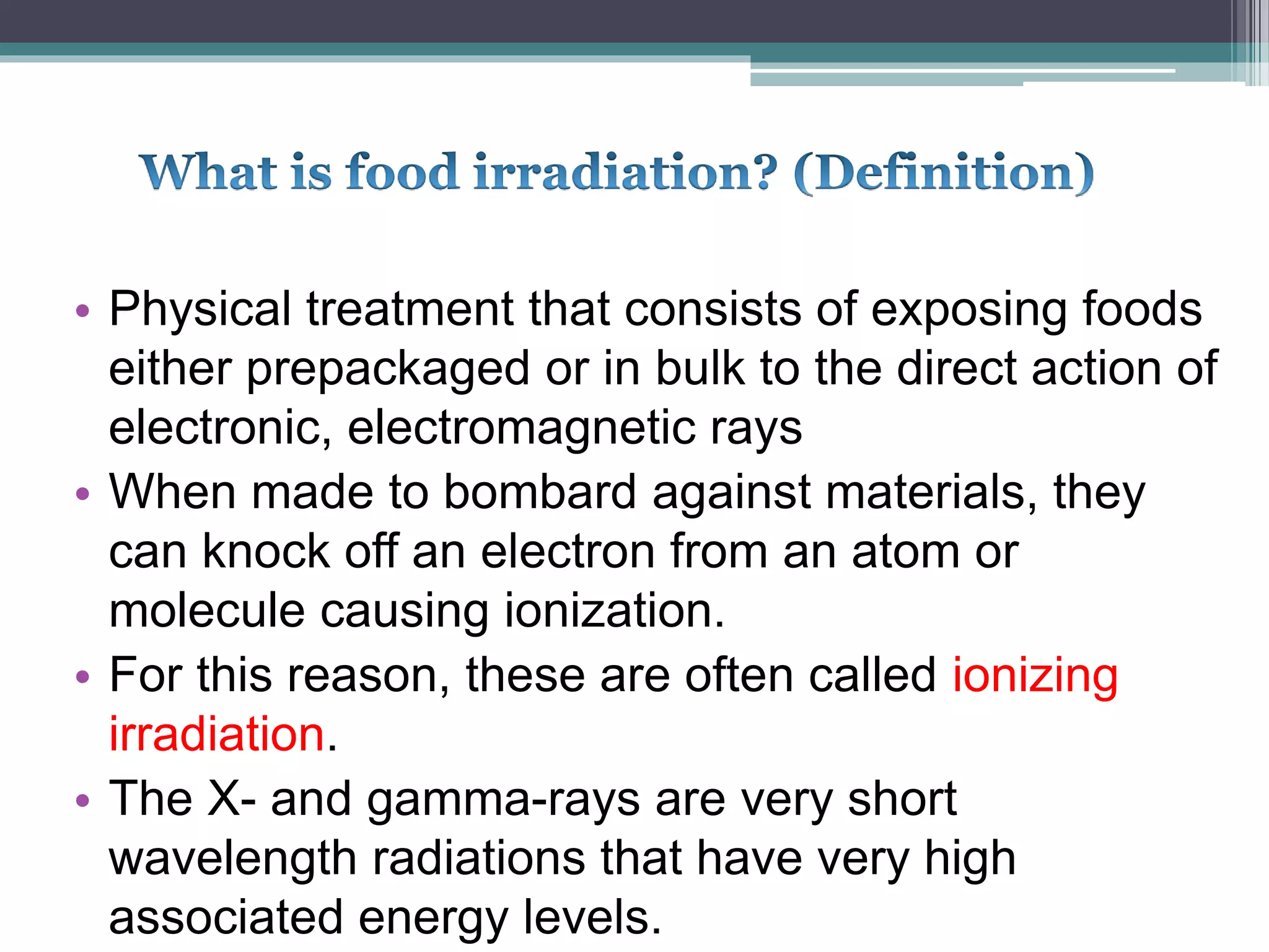 food Irradiation.pptx | Chemistry | Science
