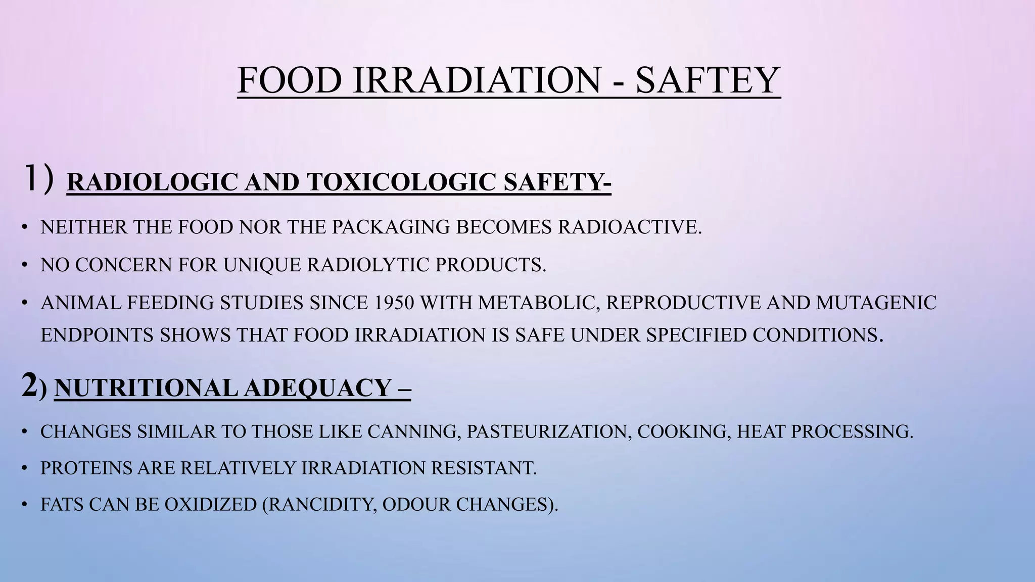 Food irradiation | PPTX