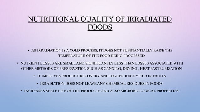 Food irradiation | PPT