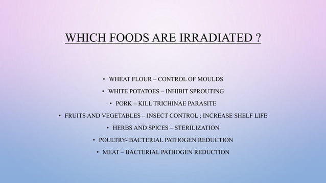 Food irradiation | PPT