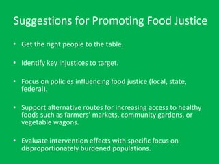 Food Equality & Food Justice | PPT