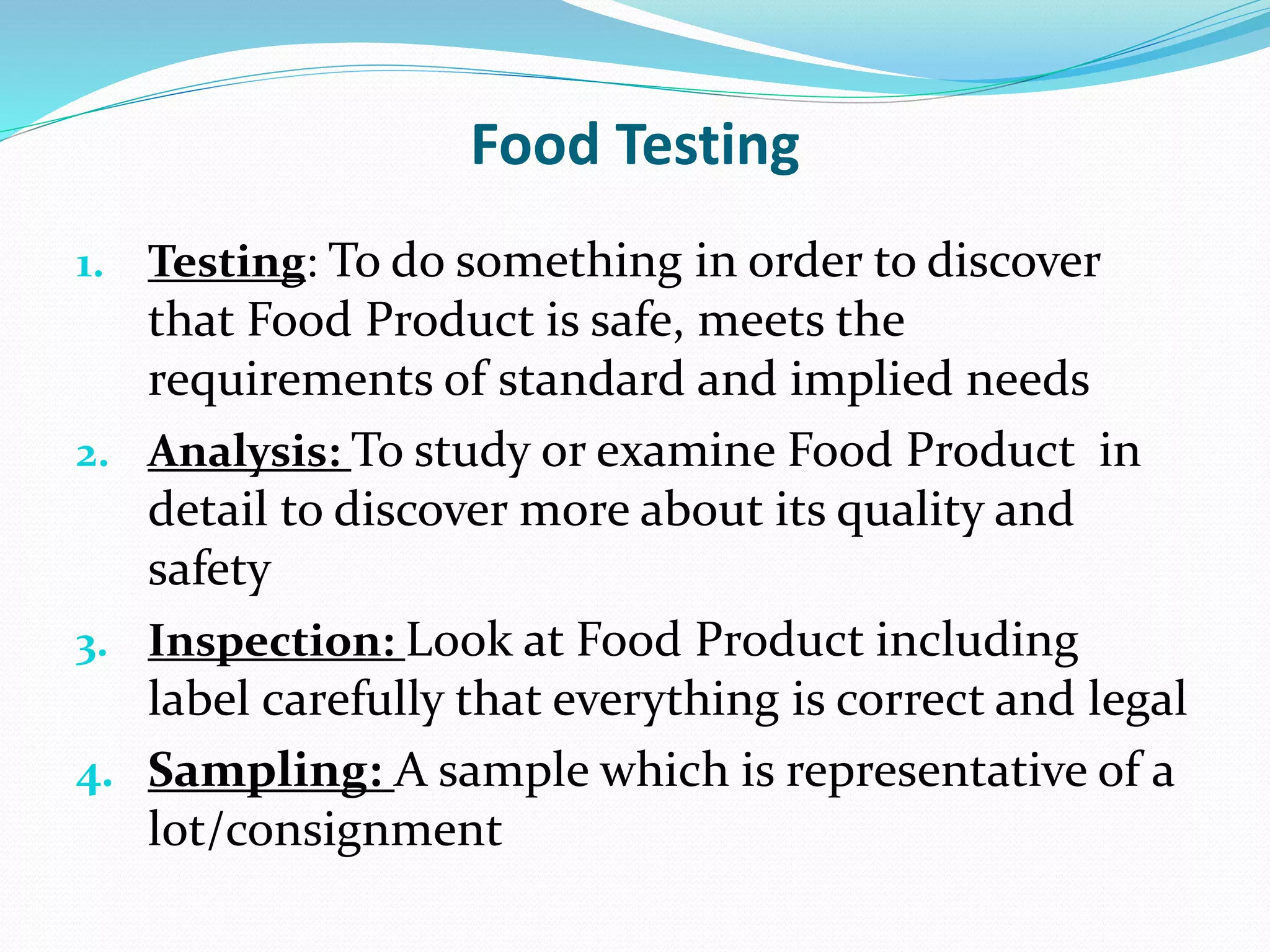Food Testing Lab | PDF