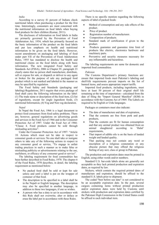 Food labeling regulations in saarc countries 2015 | PDF