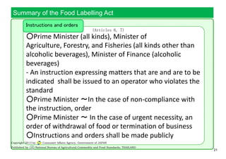 Food Labeling System in Japan_2013 | PDF