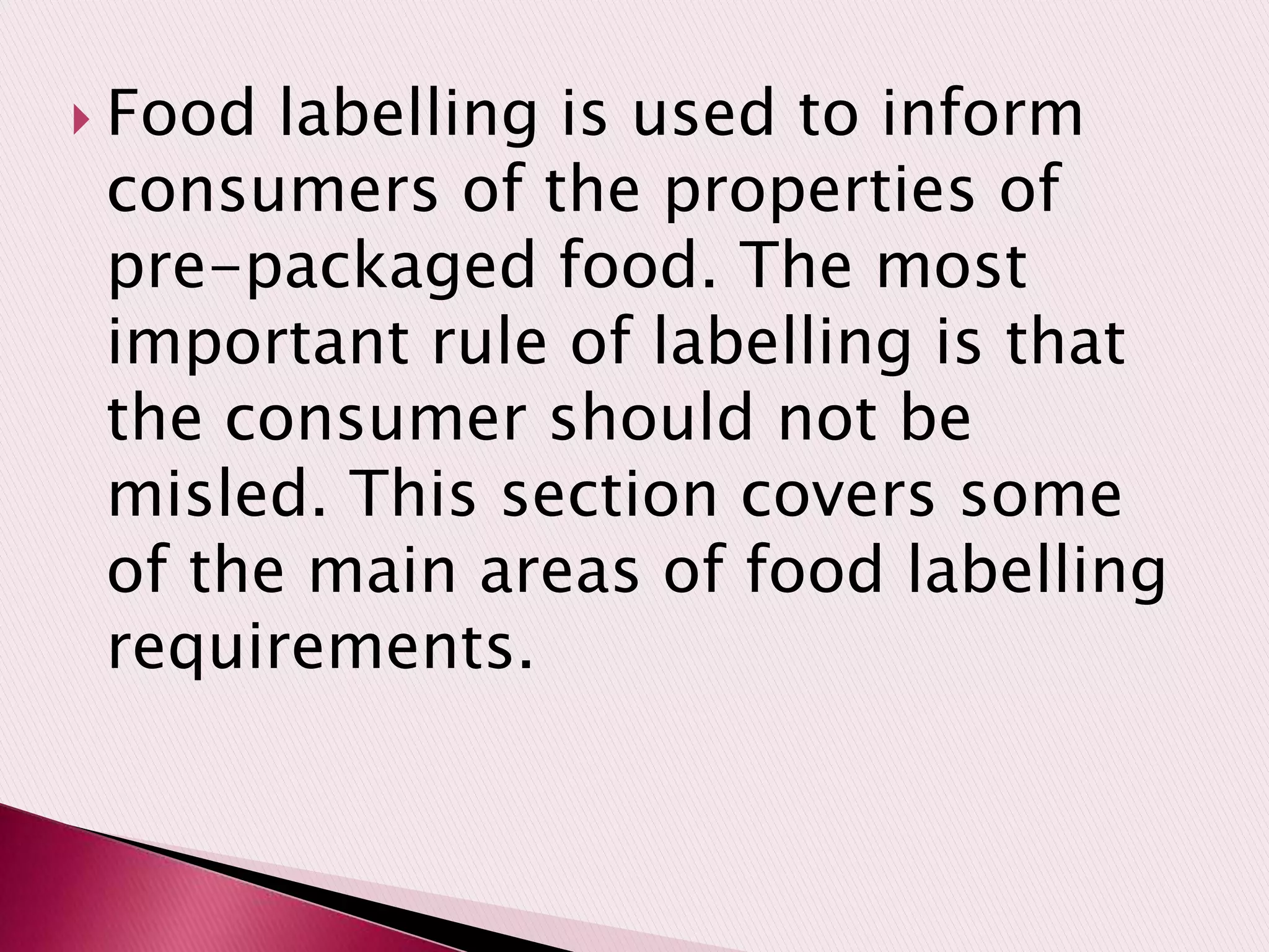 Food labelling | PPTX