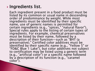 Food labelling | PPTX | Nutrition | Healthy Living