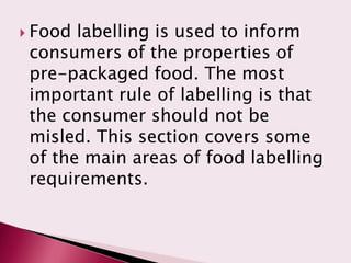 Food labelling | PPTX