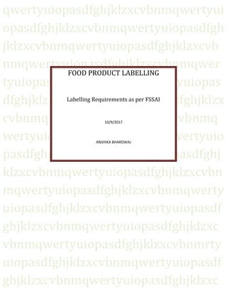 Food labelling | PDF