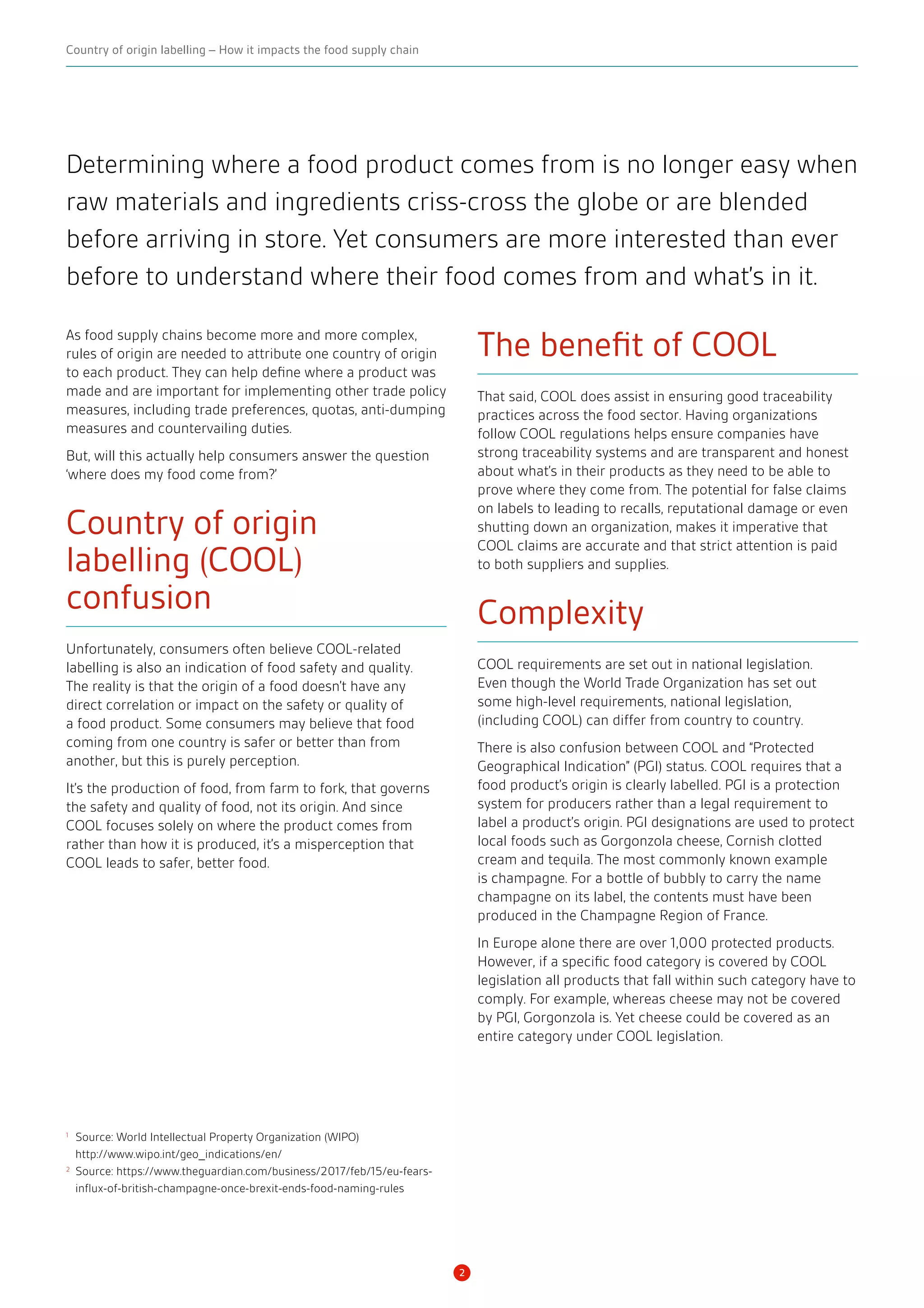 Food labelling and country of origin labelling | PDF