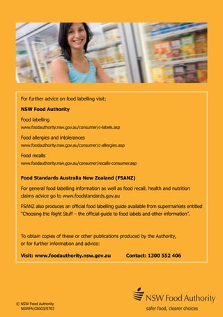 Foodlabelling brochure | PDF | Nutrition | Healthy Living