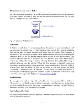 Food labelling compliance research in zimbabwe | PDF