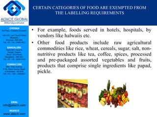 Food labelling laws in india | PPT