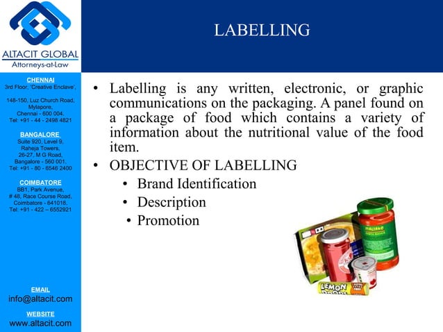Food labelling laws in india | PPT