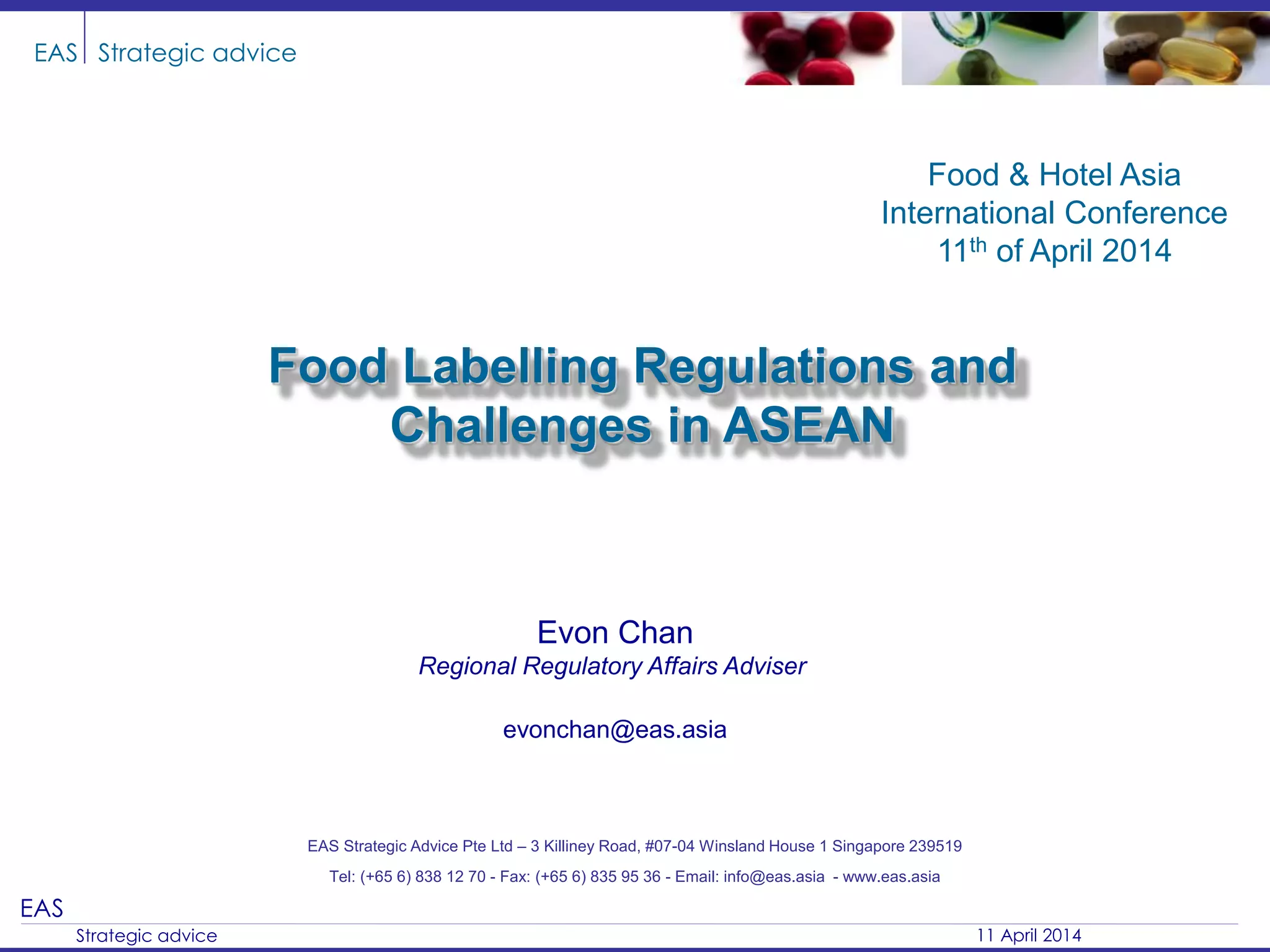 Food Labelling Regulations and Challenges in ASEAN | PDF