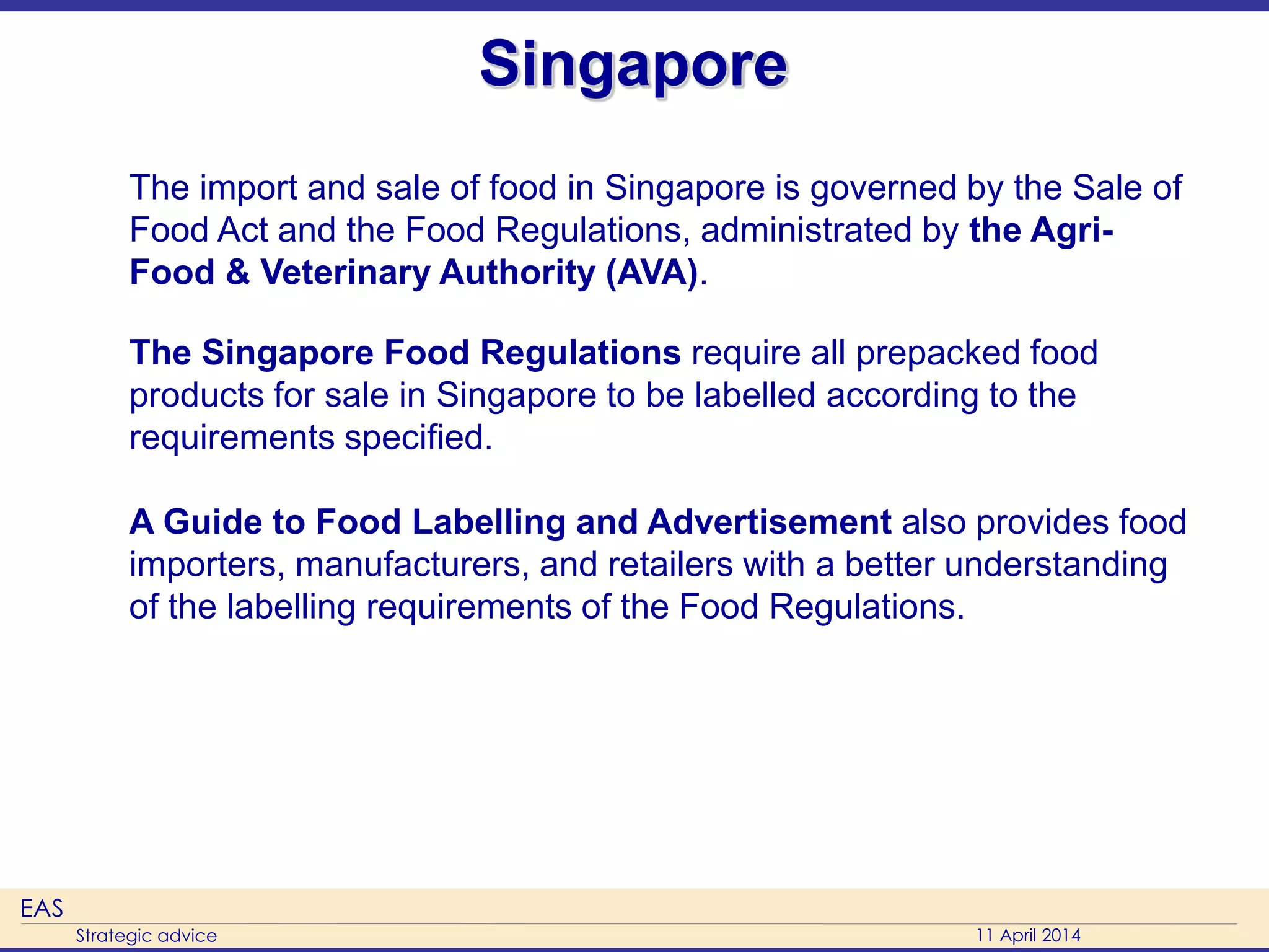 Food Labelling Regulations and Challenges in ASEAN | PDF