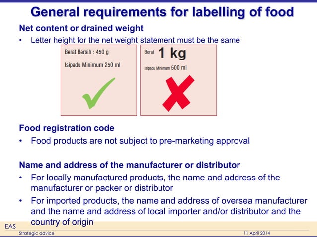 Food Labelling Regulations and Challenges in ASEAN | PDF