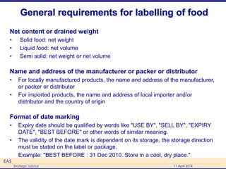 Food Labelling Regulations and Challenges in ASEAN | PDF
